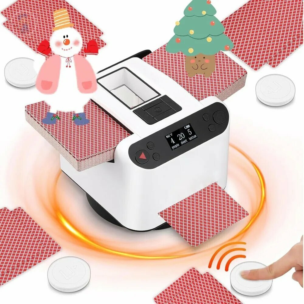 Раздача машина для покера, перемешиватель и раздатчик карты, автоматическая, для 2-8 игроков, с удалённым управлением вызова картw