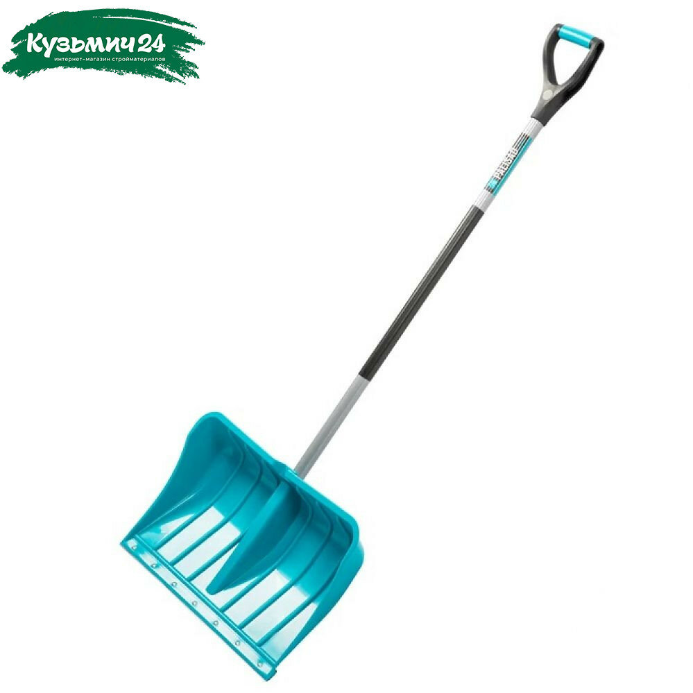 Лопата для снега Palisad Luxe 615685, ПВХ накладка, алюминиевый черенок, полипропилен , 1 шт