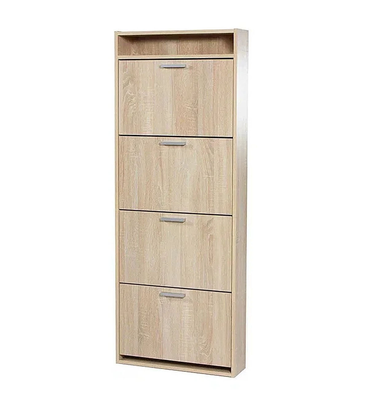 Обувница узкая Комфорт УК-4, дуб сонома, 4 отделения, 60x17x162 см
