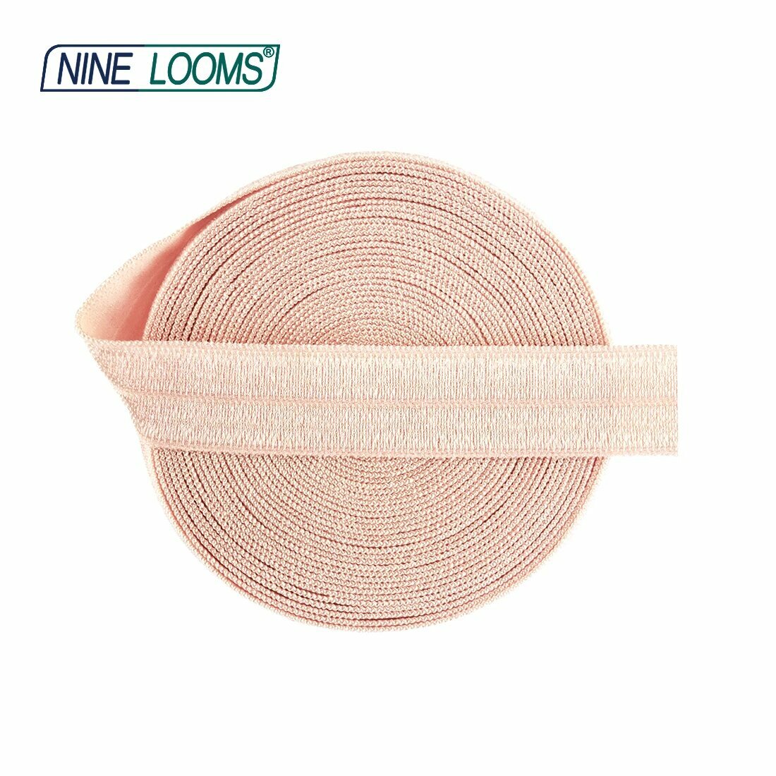 Эластичная лента NINE LOOMS, 5 Yards, Light Peach, 5/8"