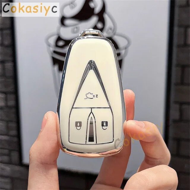 Чехол для автомобильного ключа для Changan CS35PLUS CS55PLUS CS75PLUS 2019, защитный чехол white1