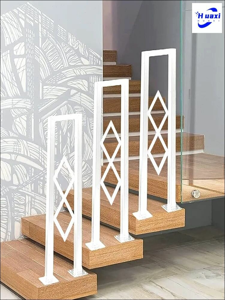 Белые кованые перила для лестниц, безопасное ограждение в современном стиле (крыльцо, сад, коридор, лофт) 1 шт