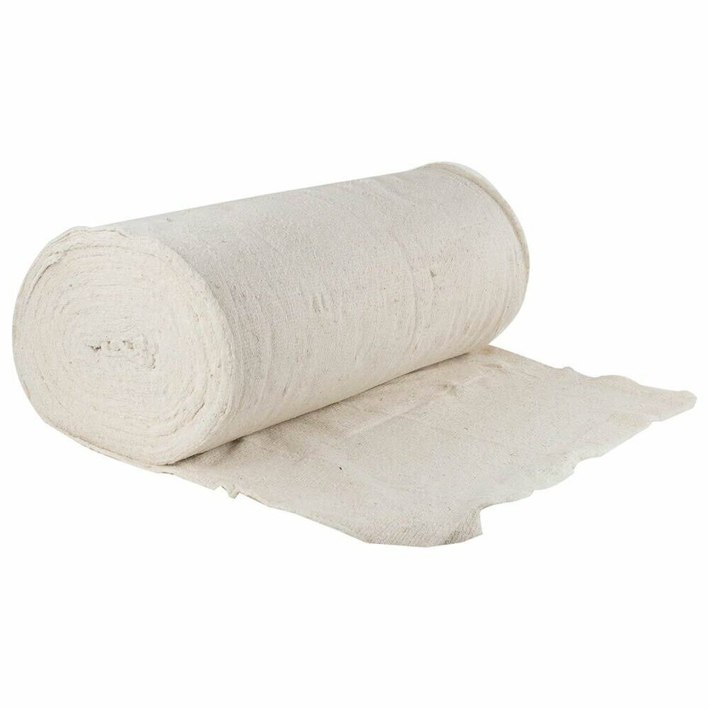 Полотно нетканое холстопрошивное, рулон 75см на 50м, белый, стежок 2,5мм, для уборки, удобное хранение