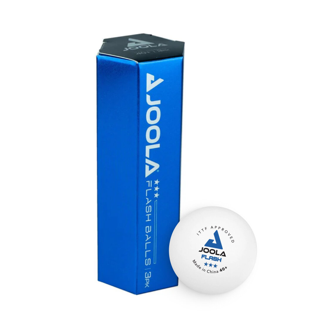 Мячи для настольного тенниса Joola 3* SL Flash 40+ Plastic x3 White
