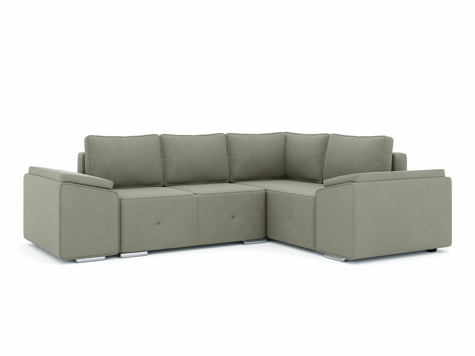 Угловой диван Хавьер 1, еврокнижка, ПБ, угол левый/правый, велюр Зара Лайт 04