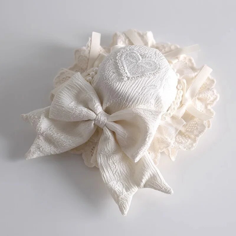 Готическая кружевная шляпа KC Белый, 1