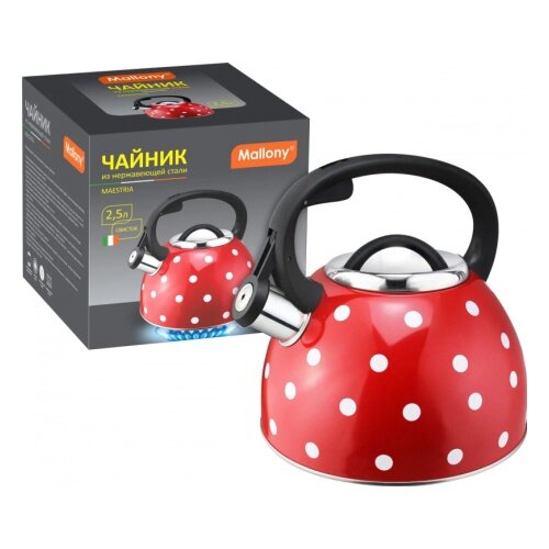 Чайник для плиты из нерж стали со свистком "Maestria"