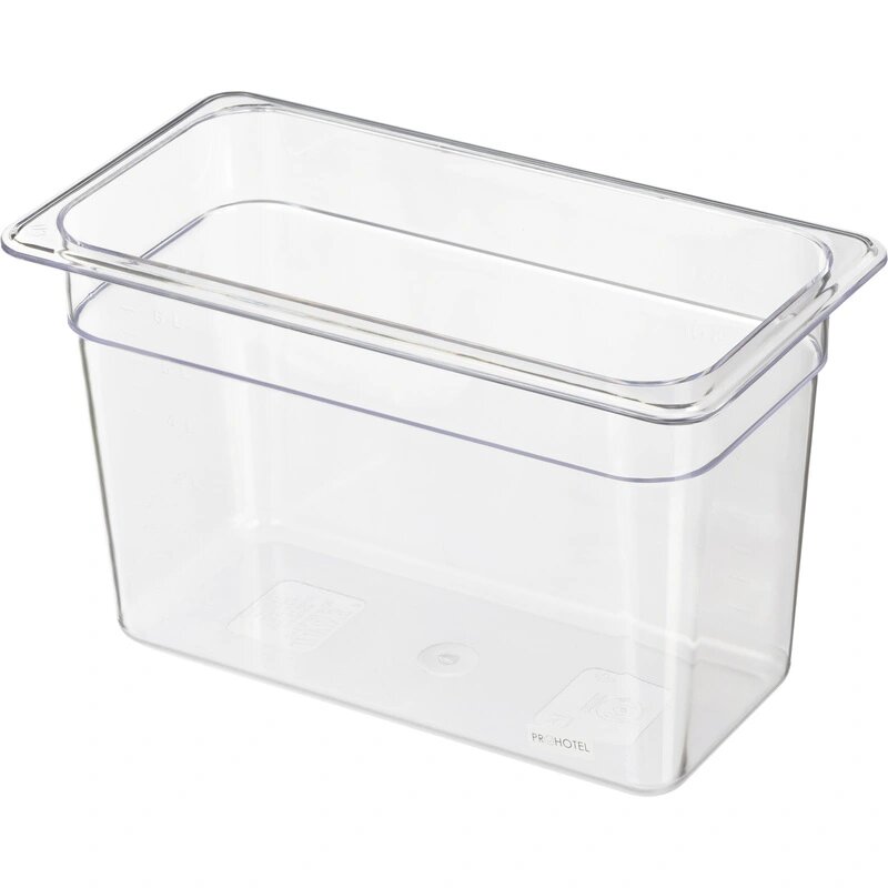 Гастроемкость GN 1/3; поликарбонат;6,9л, H=20, L=32,5, B=17,6см; прозр