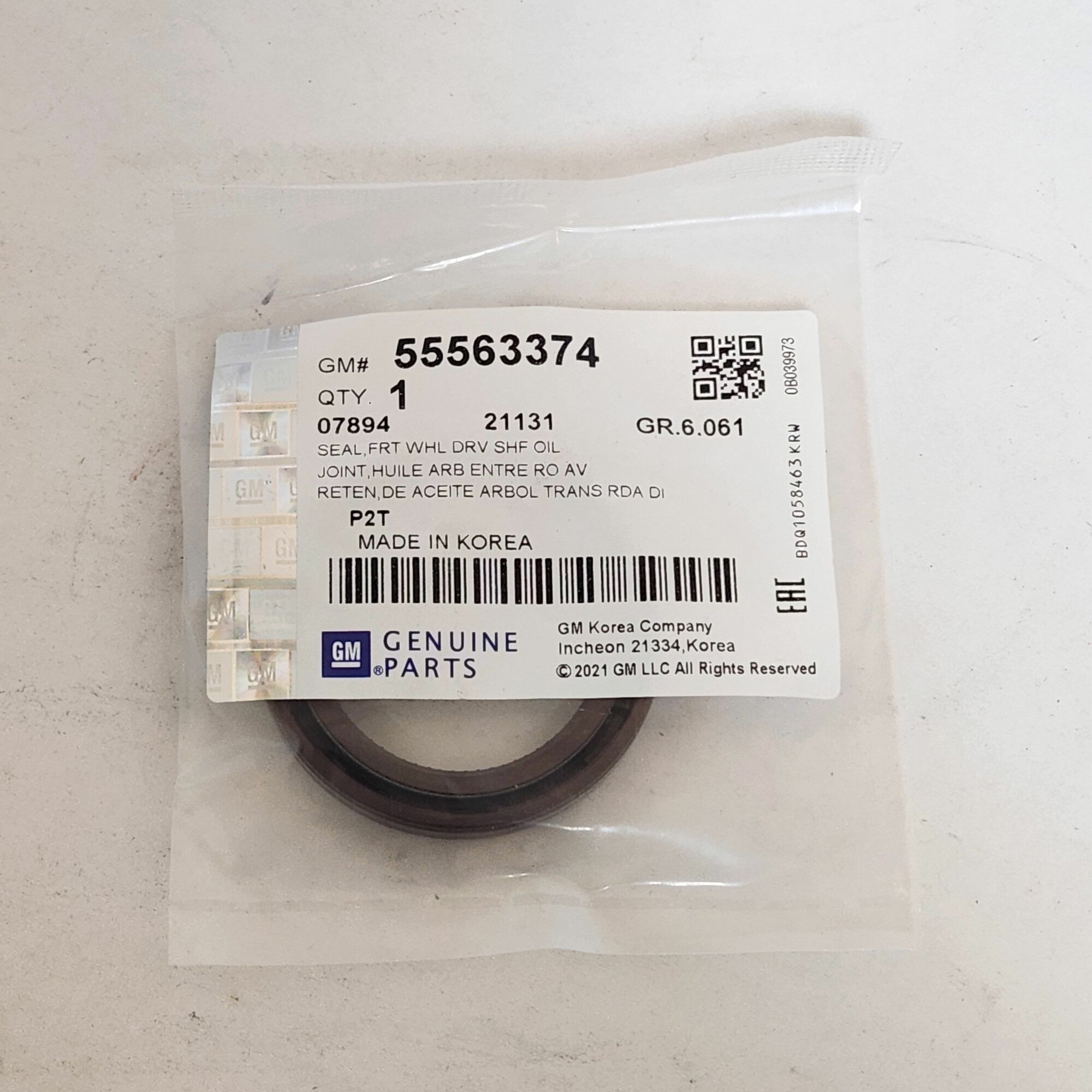 Сальник распредвала передний GM 55563374