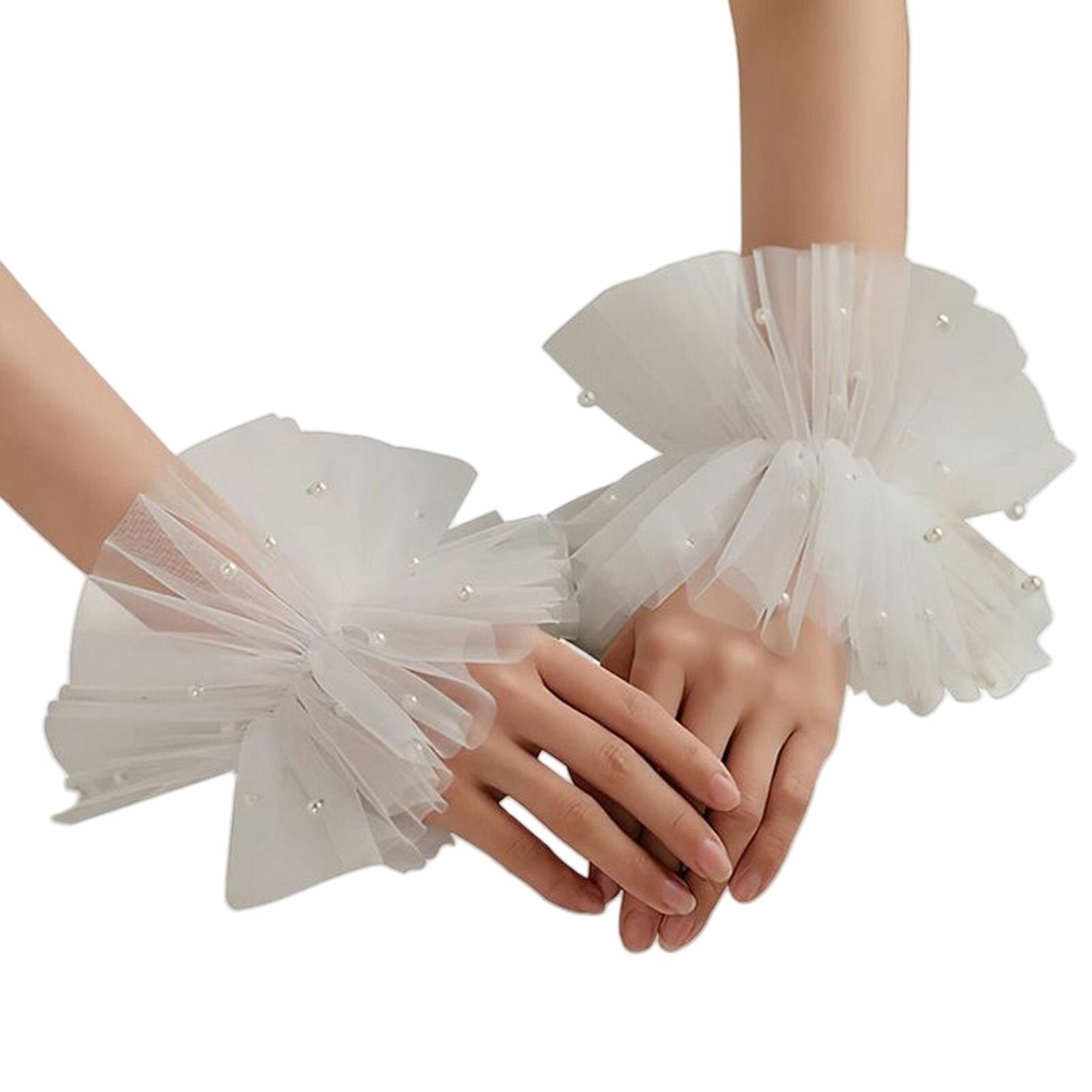 Декоративные парные манжеты с кружевом для свитера