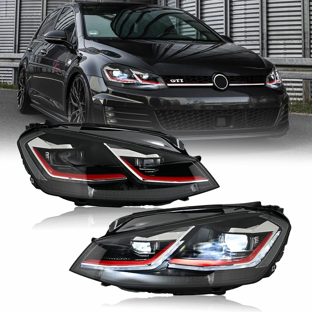 Фары автомобильные, 2 шт, арт. Светодиодный объектив Golf 7 MK7 2015-2017