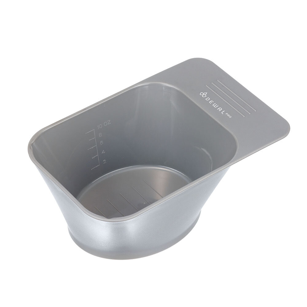 Чаша для окрашивания волос профессиональная DEWAL Pro, 280 мл, с ручкой, с прорезиненной вставкой на дне