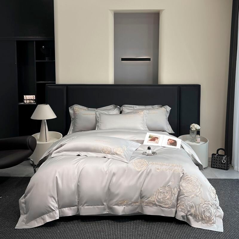 Комплект из четырех предметов Tencel для одеяла размером 220*240 см и простыни на резинке размером 180*200 см