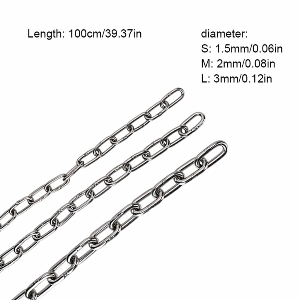 Украшение, Металлическая цепочка из нержавеющей стали - 304 диаметр 2 мм, 1 катушка