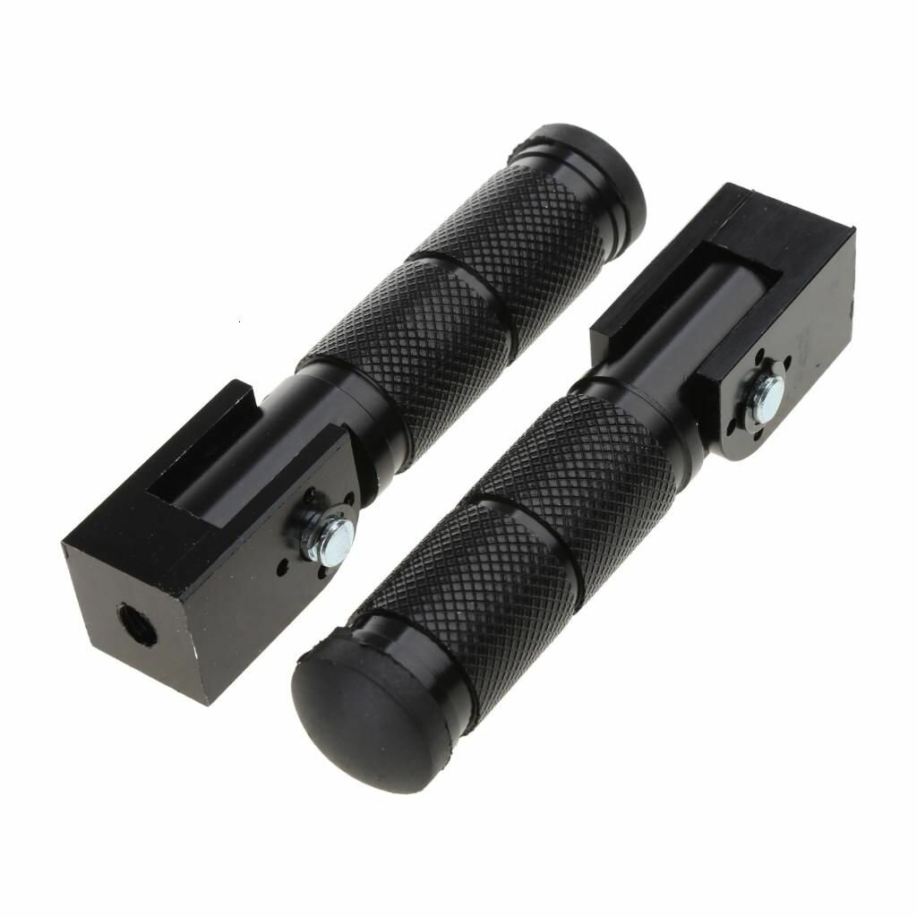 Алюминиевая подножка M10 мотоцикла 90 фиксированная складная, Черный