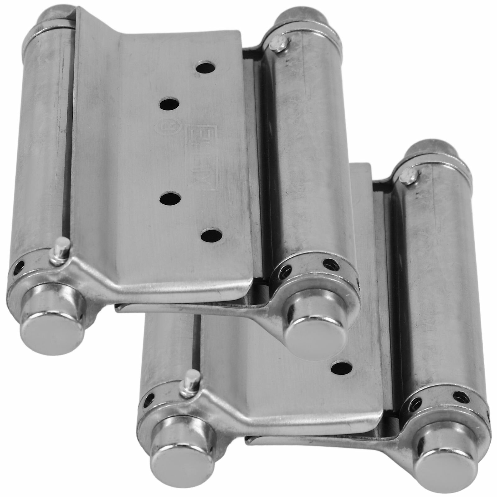 Пружинные двусторонние дверные петли из серебристой нержавеющей стали для домашней двери, 2 шт