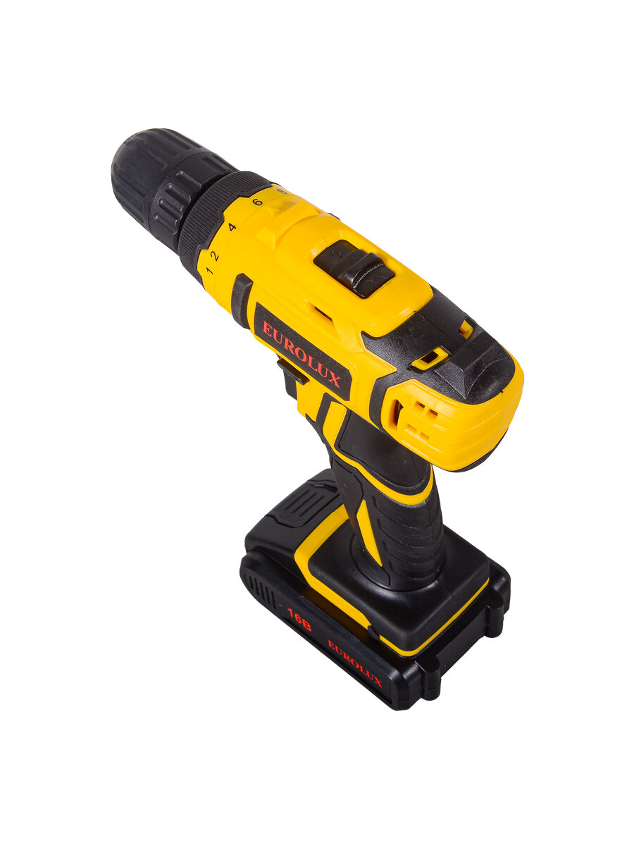 Дрель-шуруповерт аккумуляторная Eurolux ДА-16/2Li, арт. 72/14/51