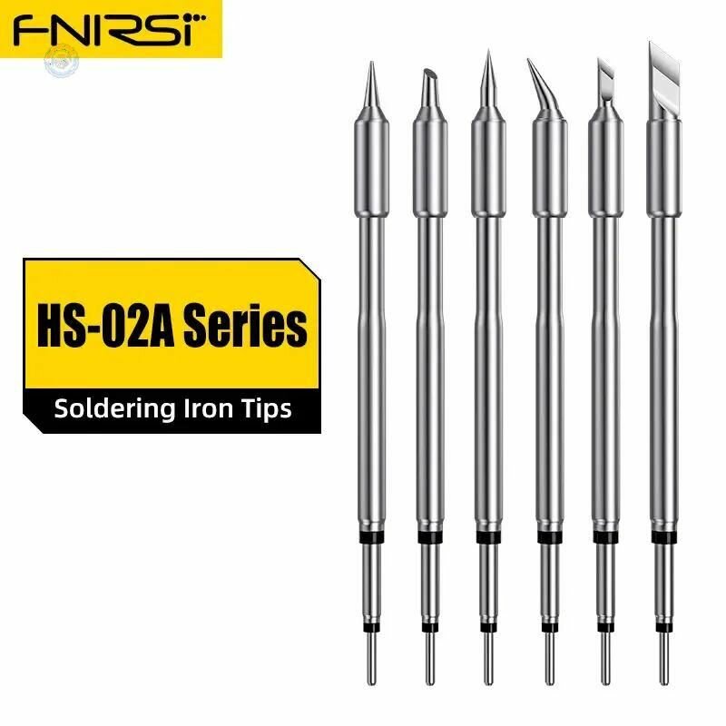Наконечники для паяльника FNIRSI HS02A, комплект из 6 сменных жала, универсальные насадки для точной пайки и ремонта электроники