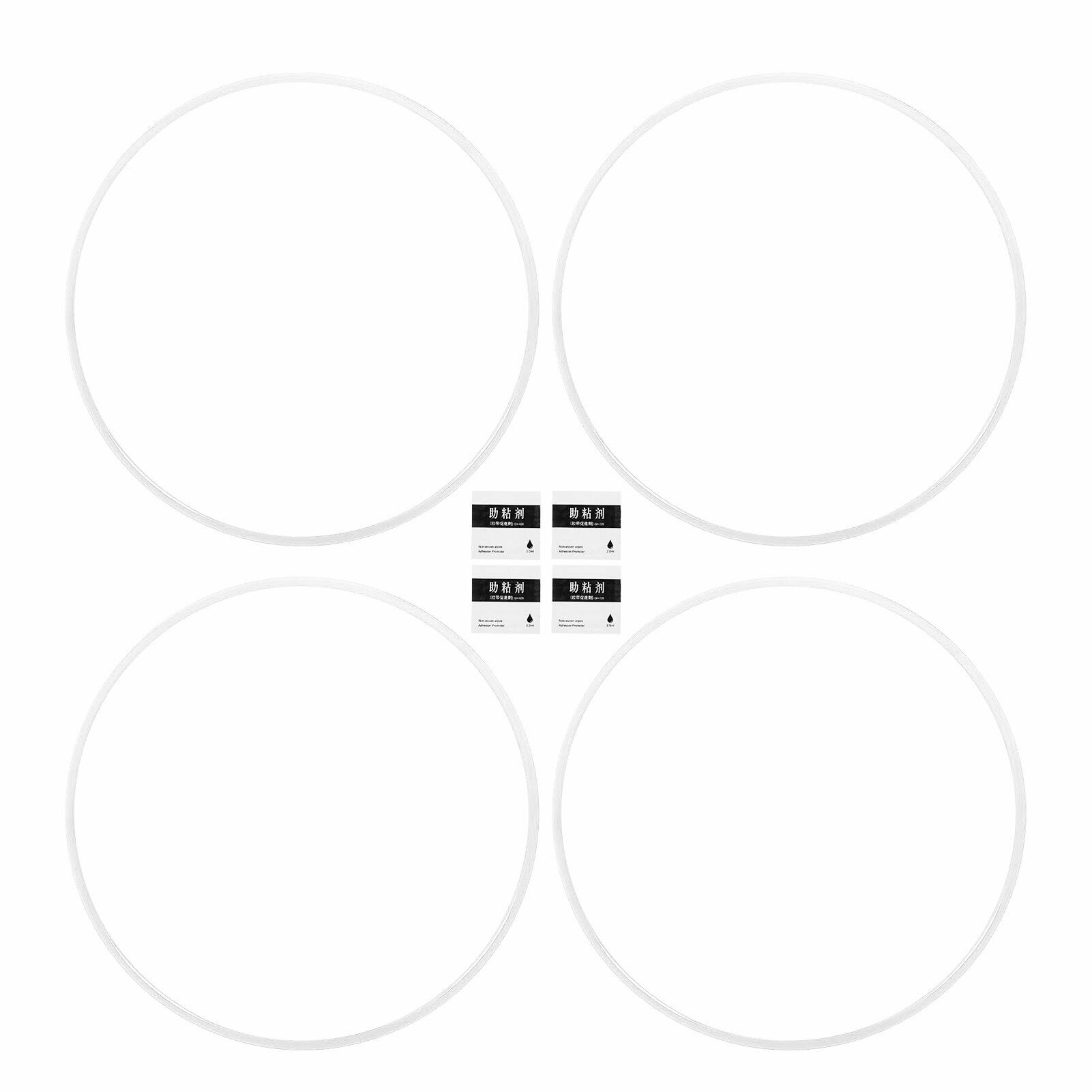 4pcs 20 -дюймовый колесный обод защищает от ABS Scratch Pression Sffice Adsive Rim защита от оборудования универсал для автомобилей белый