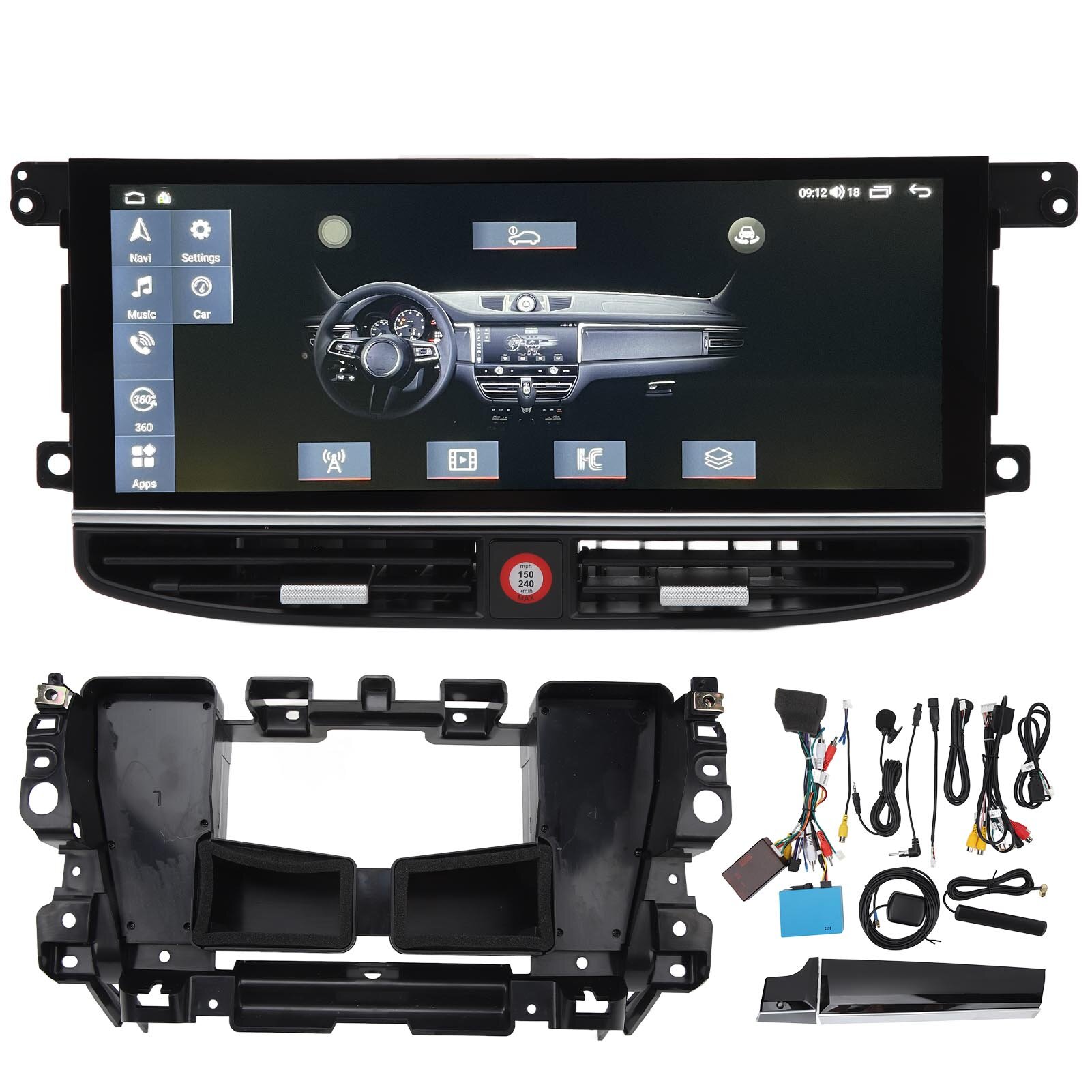 Car Stereo Radio GPS Navigation 12.3 дюйма с сенсорным экраном беспроводной карты поддержки 360 панорамное изображение для Panamera 970 LHD 6+128G