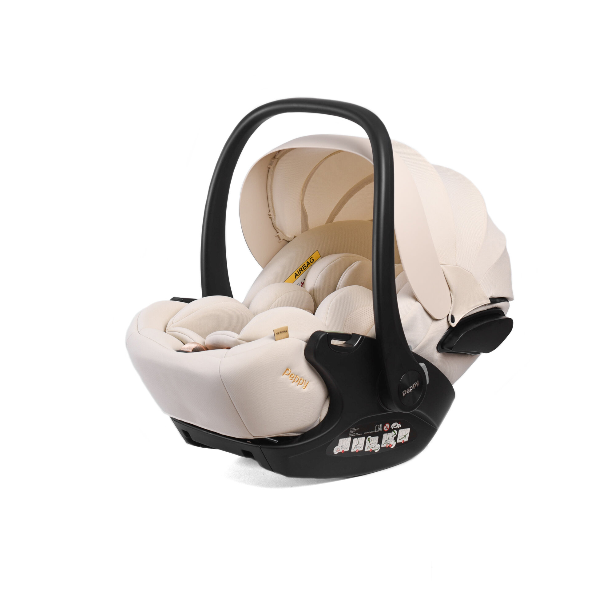 Автолюлька для новорожденных 0+ Peppy Verona I-Size 40-84 см, раскладная