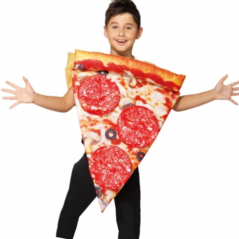 Забавный костюм для косплея еды и пиццы на Хэллоуин -Детские модели
