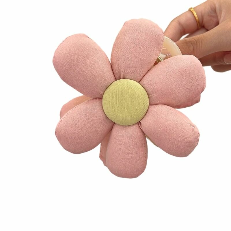 Заколка в виде цветка, на затылке, прически "пан", заколка "акула", украшения для головы-розовый