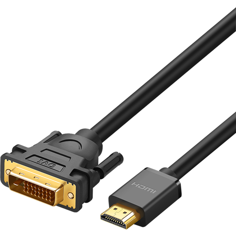 Кабель Ugreen HDMI - DVI-D (24+1), 30 AWG, OD 7.3 мм, 1080@60ц, 3 м (10136)