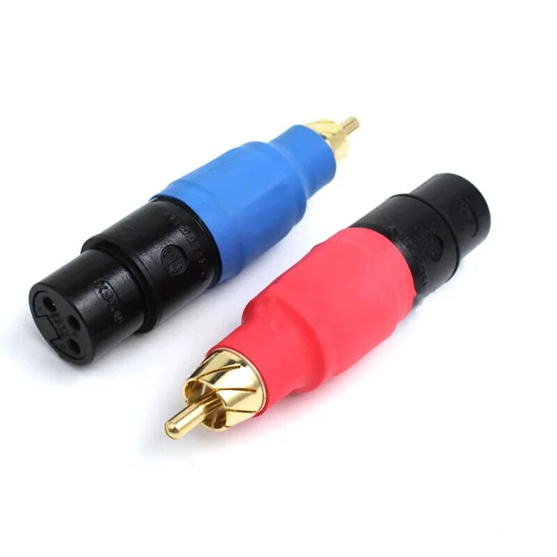 Gold Plated RCA to XLR Audio Adapter Converter 2Pcs XLR Female