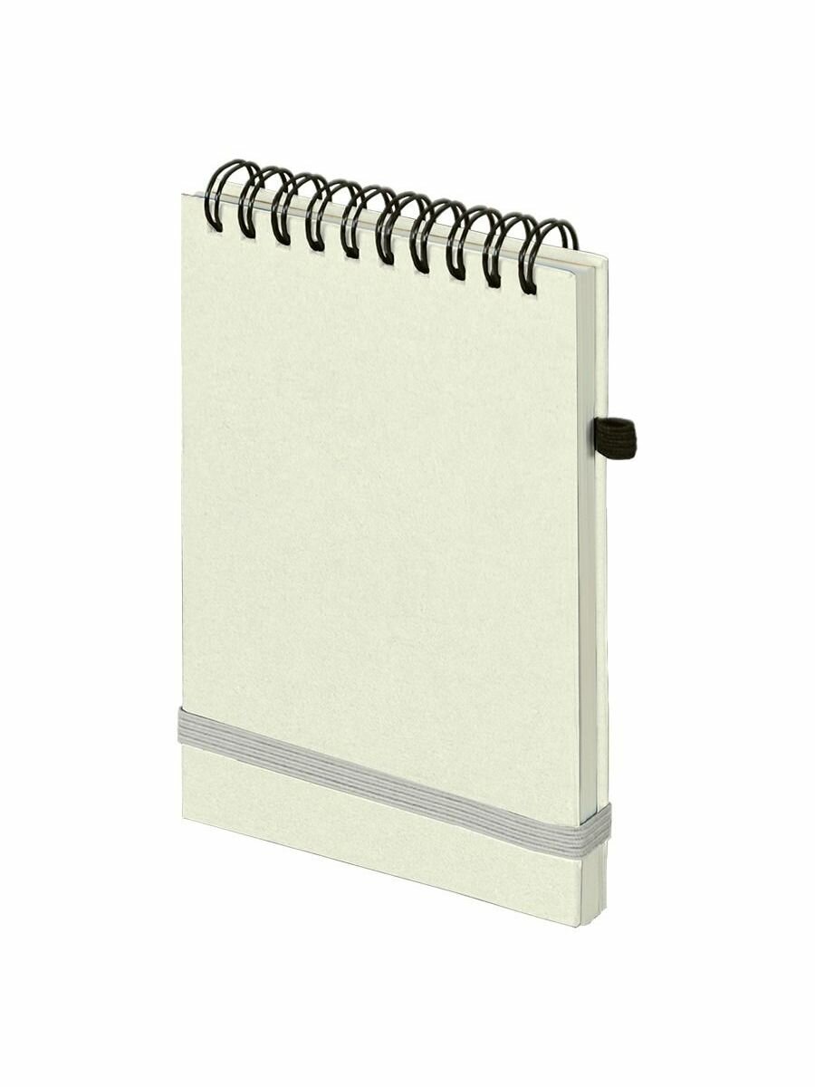 Блокнот на спирали MEMO, 95х145 мм, бежевый, блок в клетку