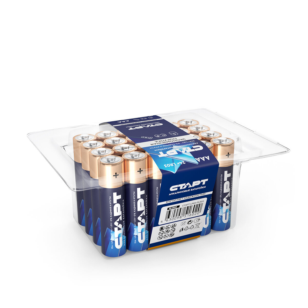 Батарейки Старт lr03-plb24, тип AAA, в боксе, 24 шт