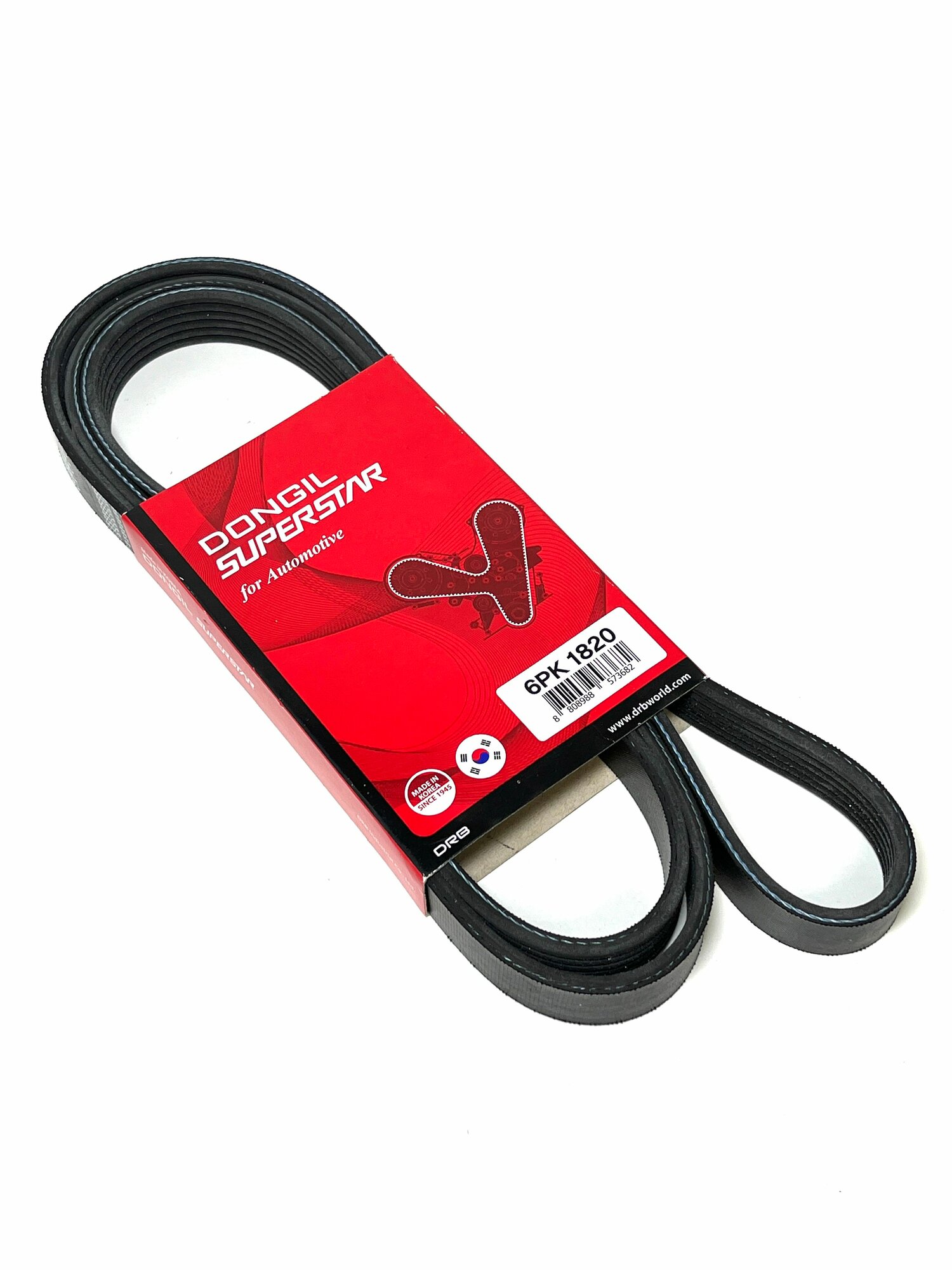 Ремень приводной Renault Duster, Logan, Laguna, Sandero 1.4 1.6 с кондиционером (Рено K4M K7M K7J) Dongil made in Korea