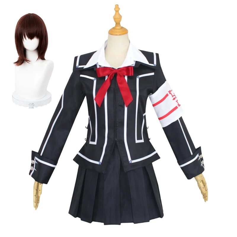 Аниме Рыцарь-вампир Кирю Зель Косплей Костюм Парик Британский стиль Черная школьная форма Пальто Рубашка Мужской карнавальный костюм на Хэллоуин