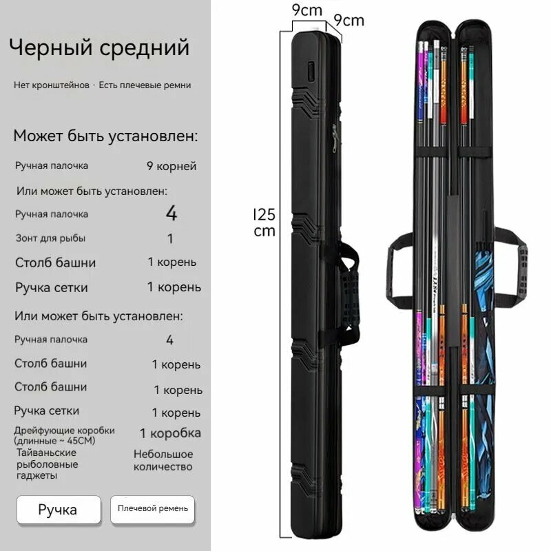 Жесткий чехол для хранения удочек, спиннингов, удилищ