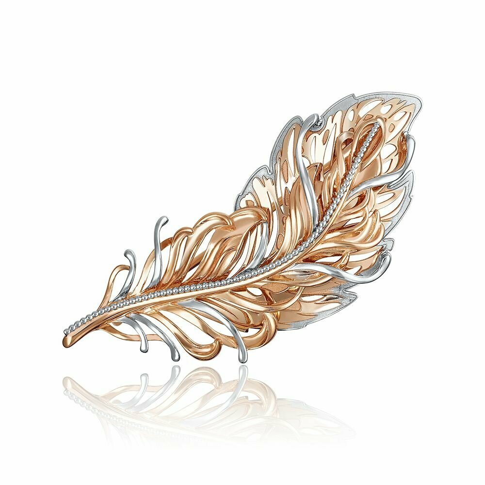 Брошь, красное золото, 585 проба