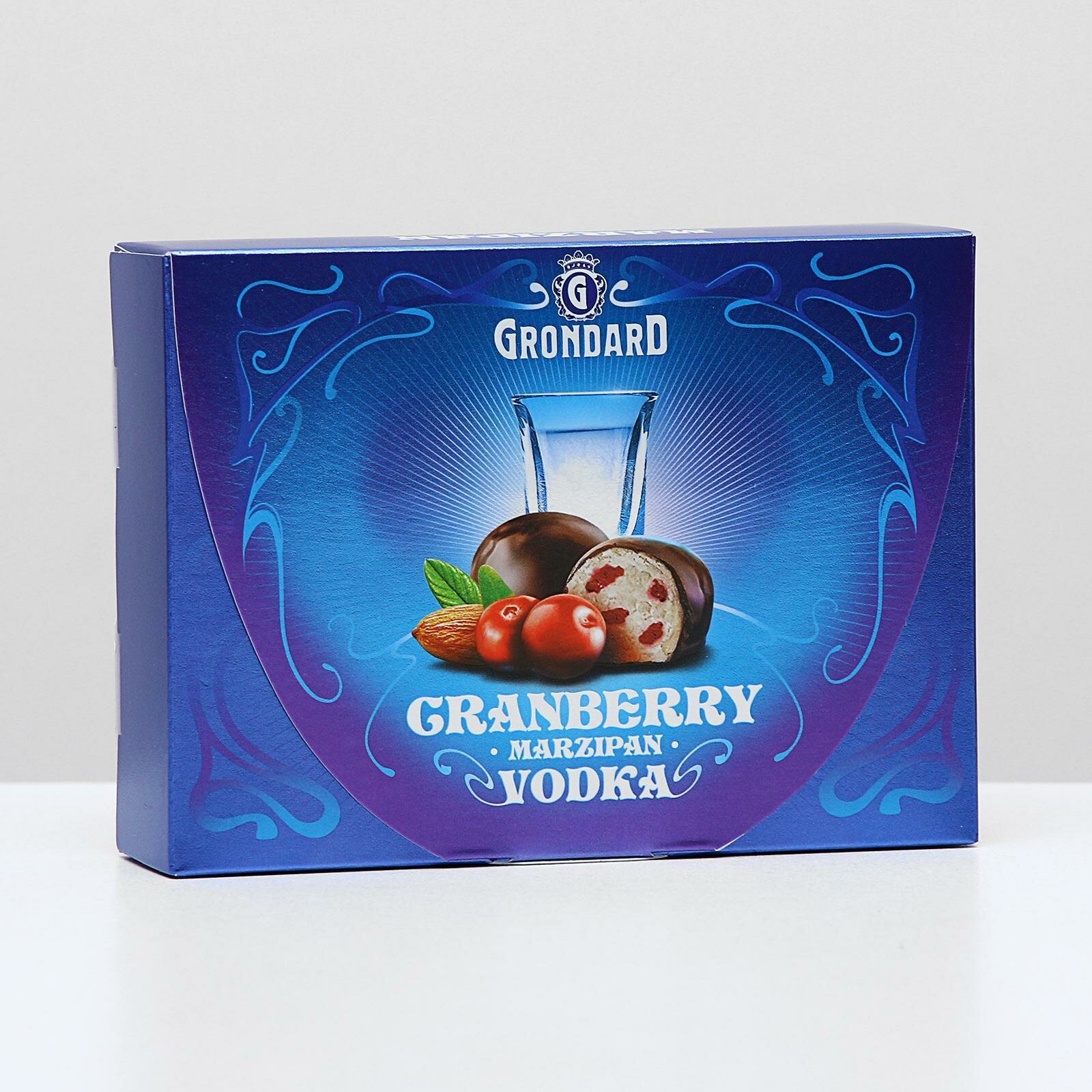 Конфеты глазированные «Марципановые с кусочками клюквы и водкой», 98 г