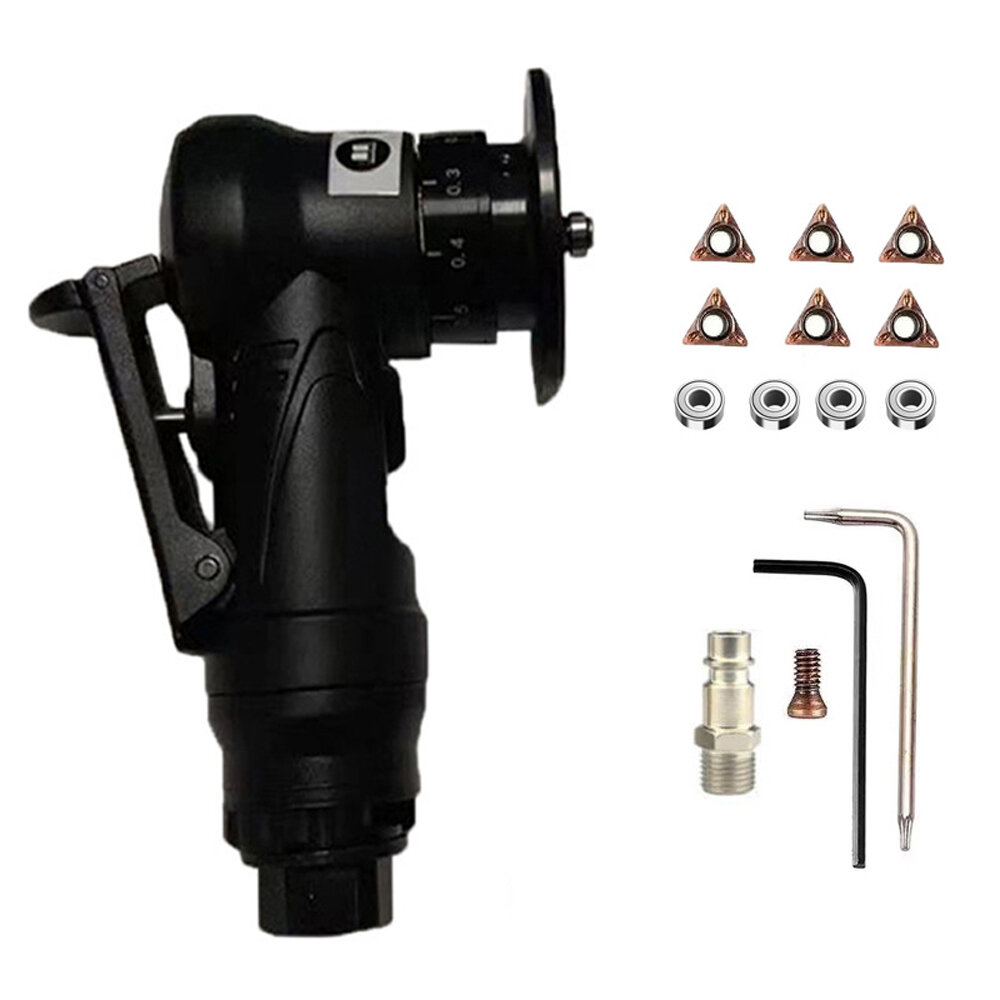 Пневматическая машина для фаски Столярный инструмент для фаски Портативный ручной шлифовальный аппарат Металл Дерево Акрил Машина для обования фаски обрезки, Цвет: черный, серебристый(optional), Тип: угол R, угол C(optional), Вилка: EU-вилка,