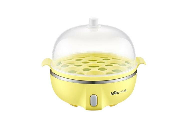 Яйцеварка Bear Mini ZDQ B07T2 для завтрака, ярко-желтая, на 7 яиц, автоотключение, управление одним触