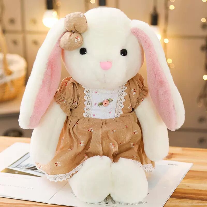 Коричневая кролик мягкая игрушка 60 см плюшевая кукла средняя подарок на день рождения для девочек