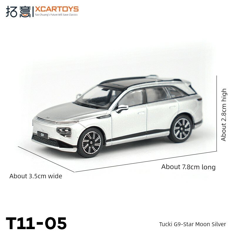 Модель автомобиля из сплава Tuoyi 1/64 Xpeng G6, новая энергетическая трамвайная миниатюрная модель, искусственный