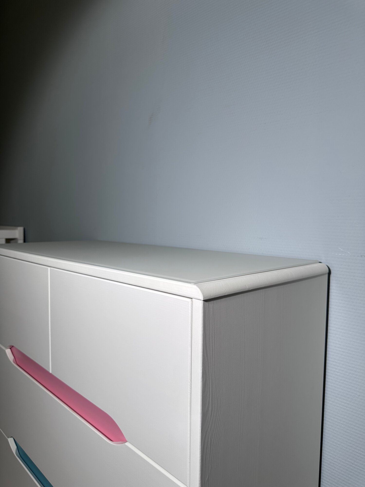 Стекло Лузалес ольпа / IKEA 85х37 белое глянцевое / матовое