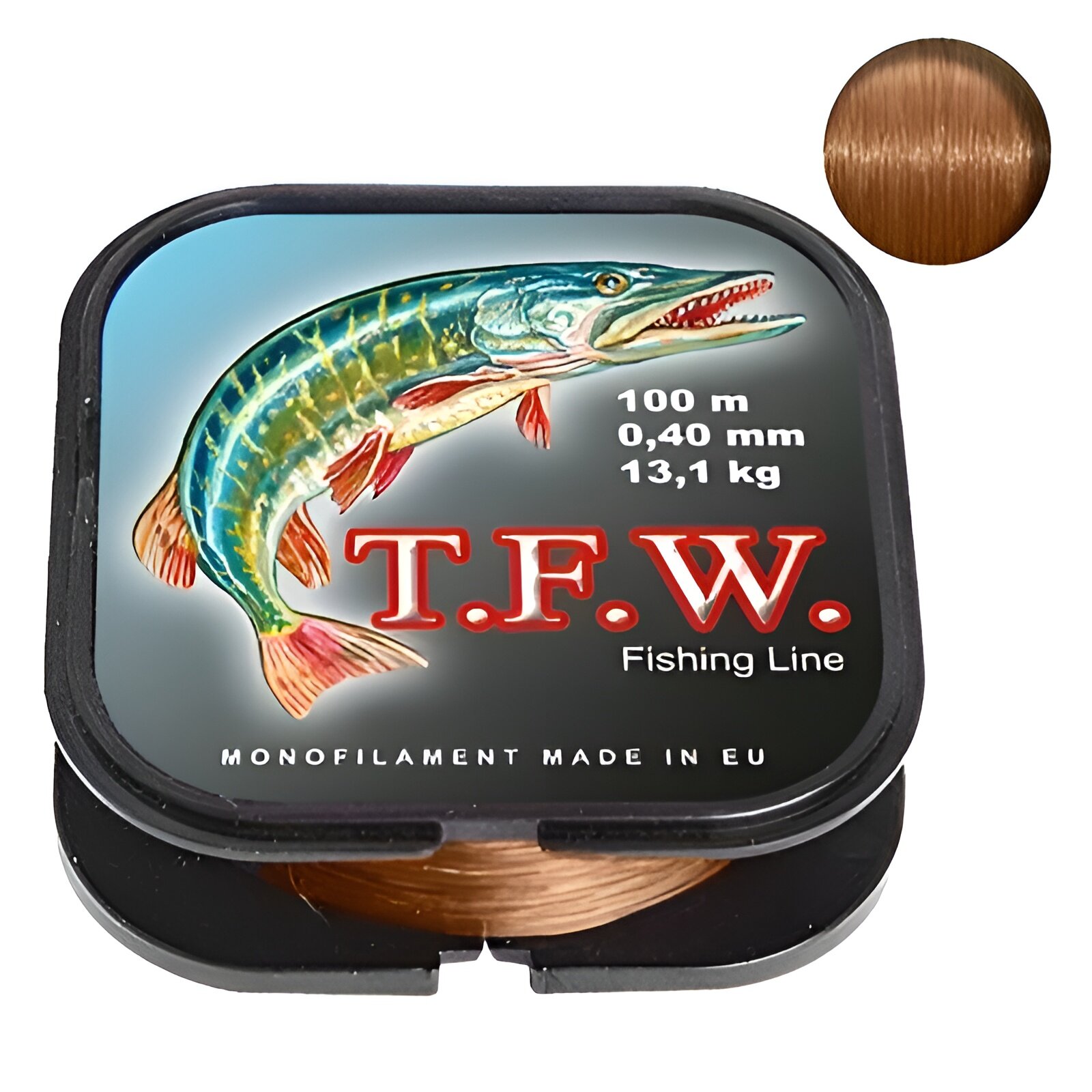 Леска для рыбалки Aqua "T.F.W.", диаметр 0.4 мм, 100 м, 1 шт.