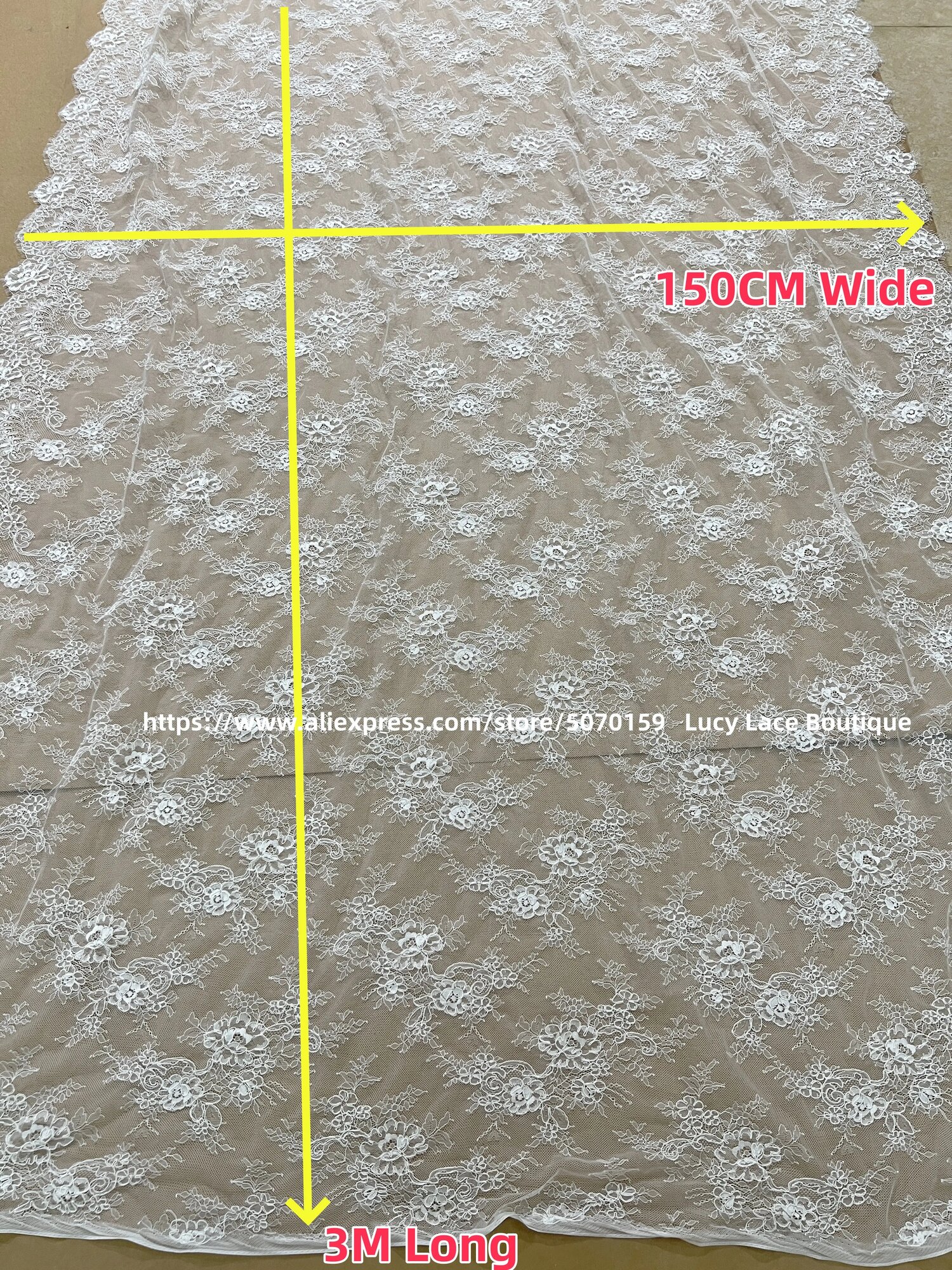 Французское кружево шантильи 150см 150CM Wide