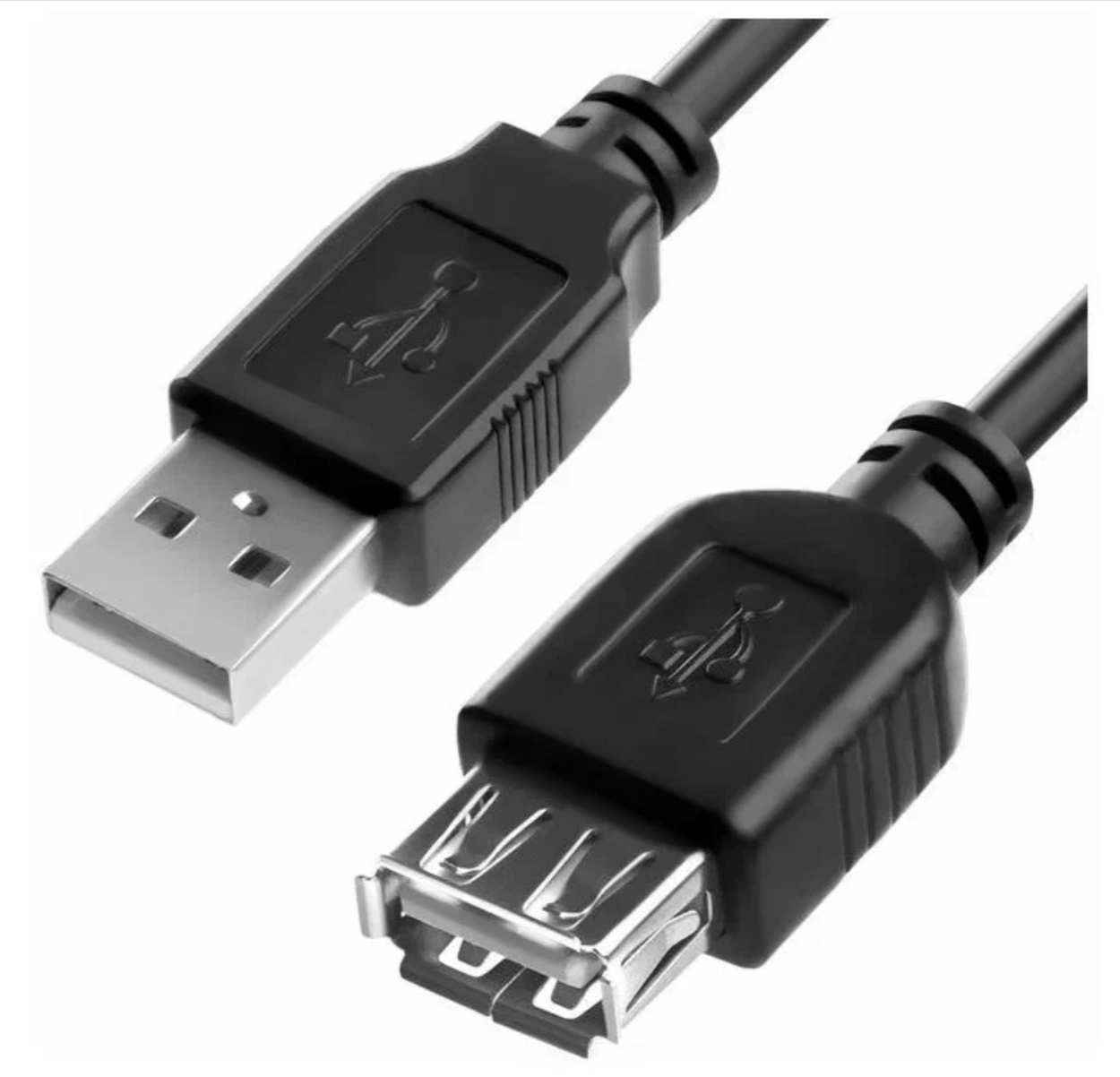 Удлинитель USB 2.0(AM) x USB(AF) -0.5m. Perfeo U4501 (черный)