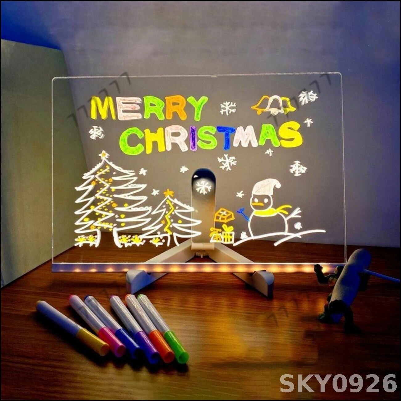 Светящаяся волшебная доска, Настольная лампа, Детский ночник для сна, доска для рисования для детей(Размер 30*20 см)