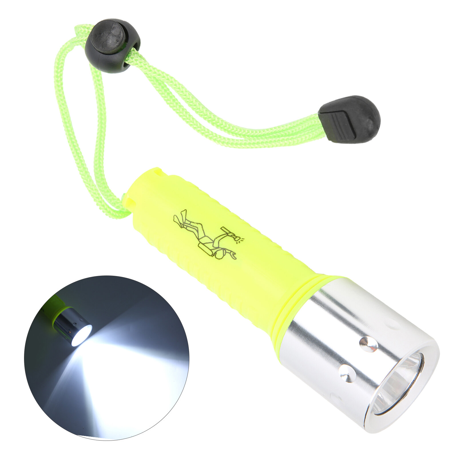 Diving Flashlight Light Torch Strong Waterproof — фото 1