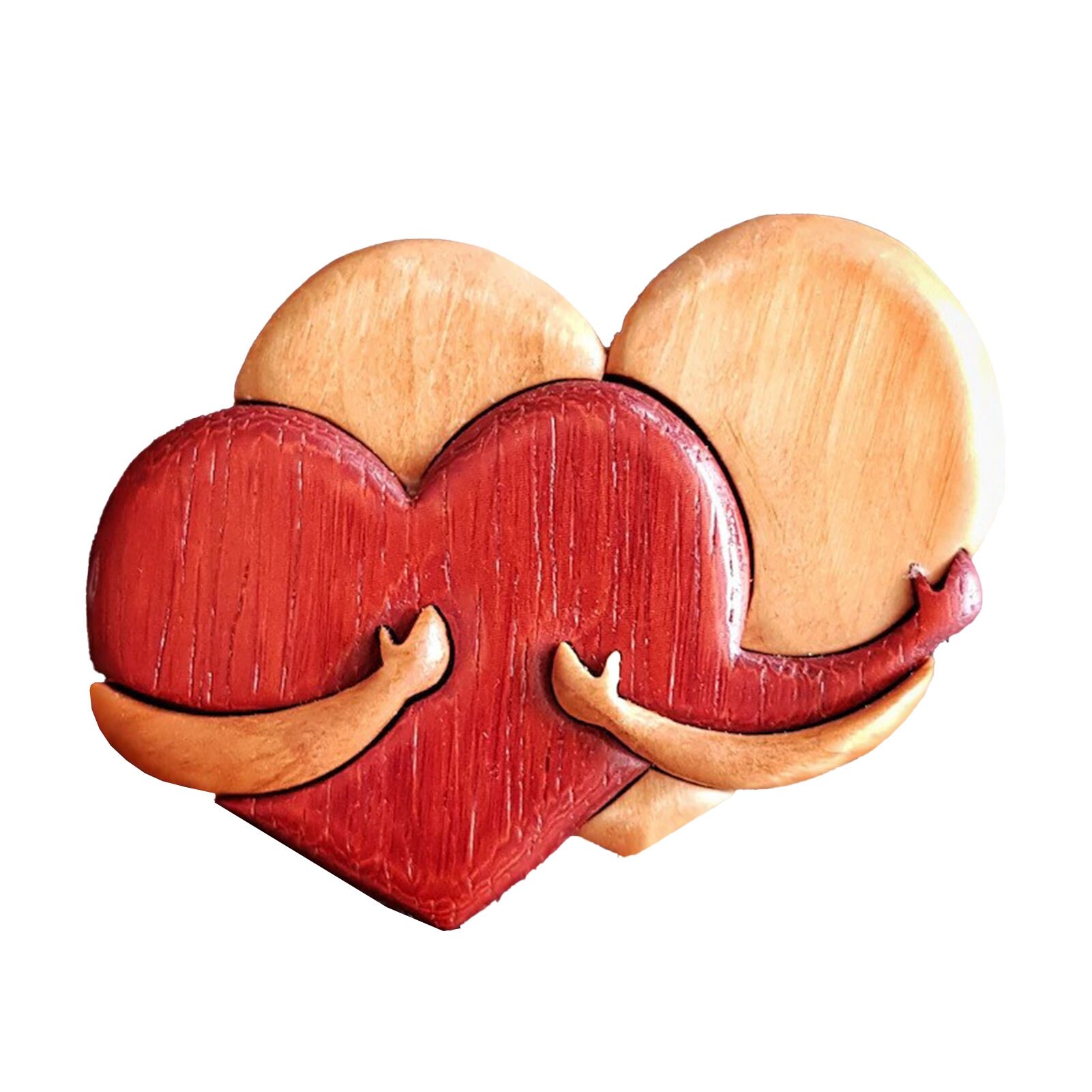 Декоративное украшение в виде деревянного сердца. Подвеска в форме сердца. Подарок на День матери или День святого Валентина.