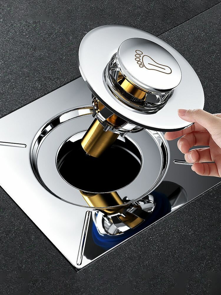 Дренаж для ванной с нержавеющей сталью Универсальная анти-запаховая крышка с прыгающим механизмом