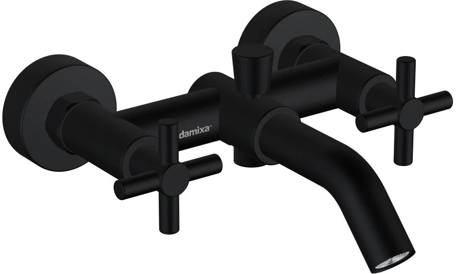 Смеситель для ванны с душем Damixa RedBlu Neo Classic 241000000 настенный, черный, матовый, латунный, без лейки