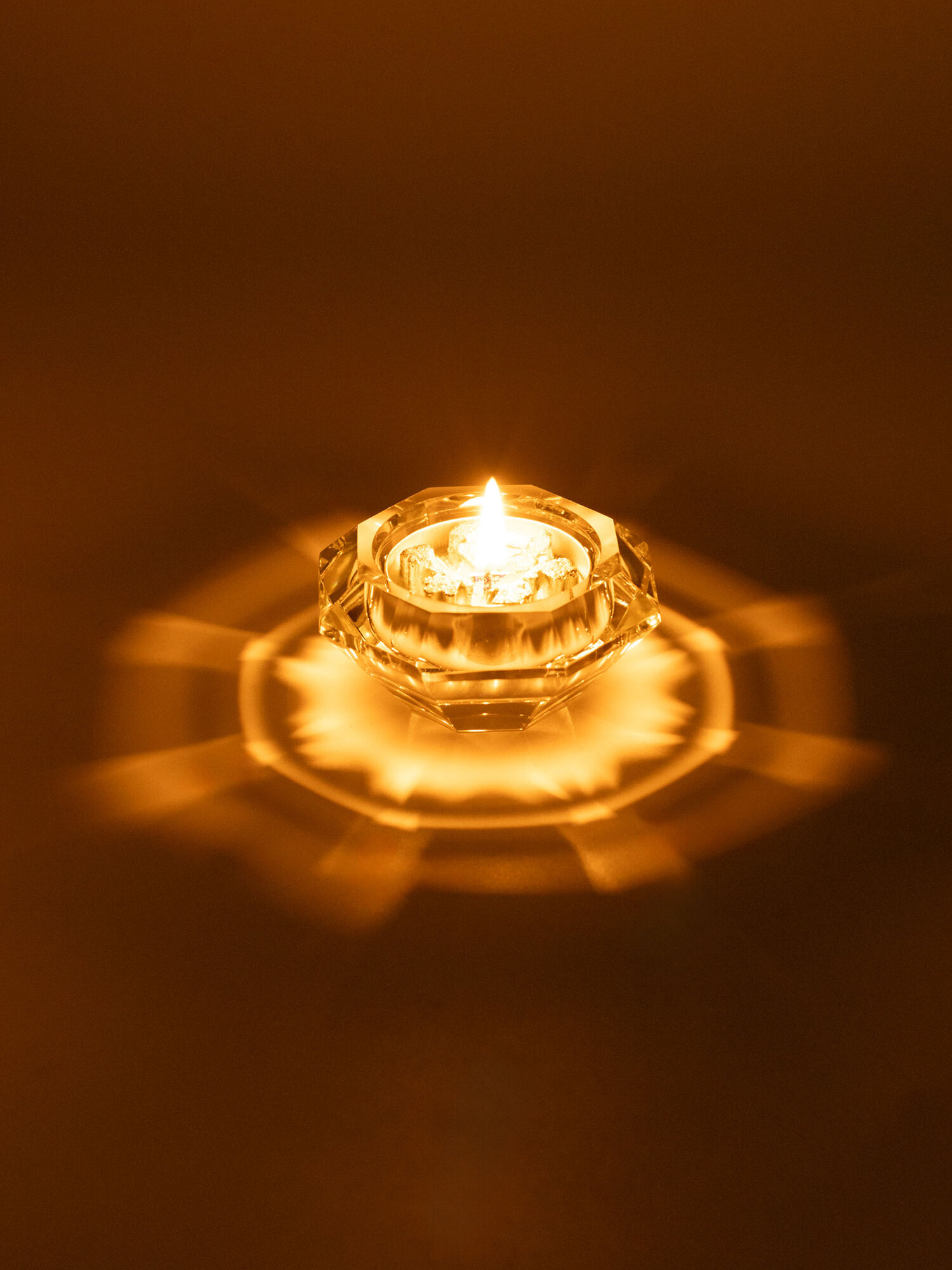 Подсвечник, 7х3 см, для чайной свечи, кристальное стекло, Бриллиант, Diamond